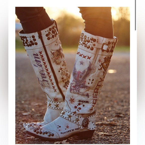 Double D Ranch | Shoes | Double D Ranch Liberty Justice Tall Distressed ...